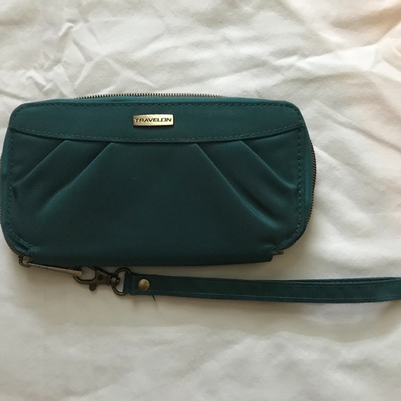 Travelon | Bags | Travelon Zip Wallet Green | Poshmark